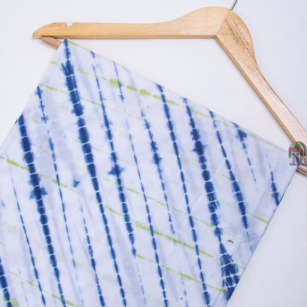 Blue Tie Dye Handmade White Dressmaking Summer Women Clothing Voile ...