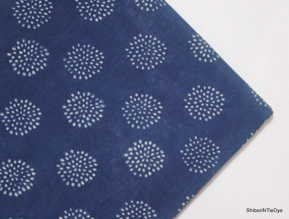 Indigo Blue Fabric Cotton Soft Fabric Indian Hand Block - Etsy