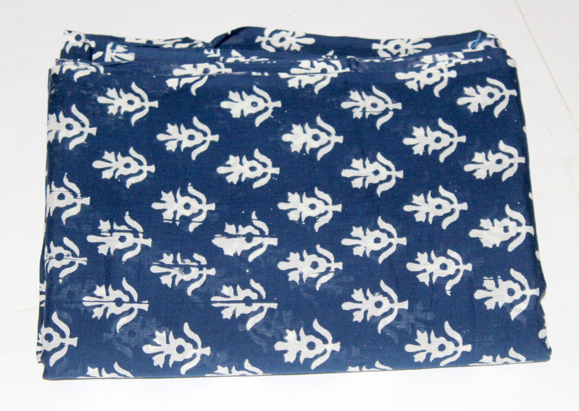 Indian Cotton Fabric, Hand Block Fabric Printed Natural Color Fabric ...
