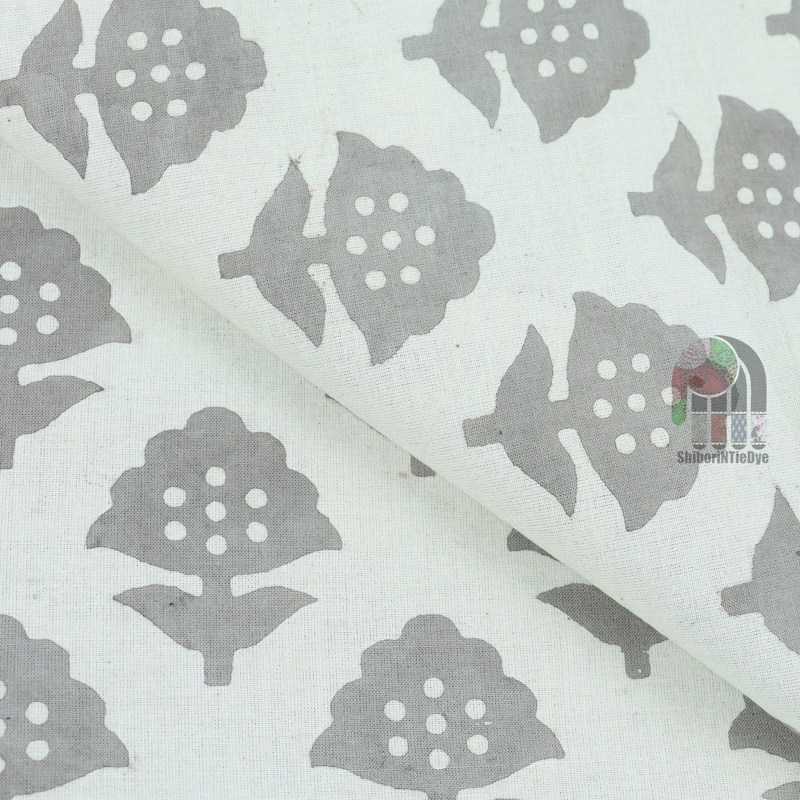 Mudcloth Fabric Hand Block Printed Fabric, Cotton Mud Resist Dabu Print ...