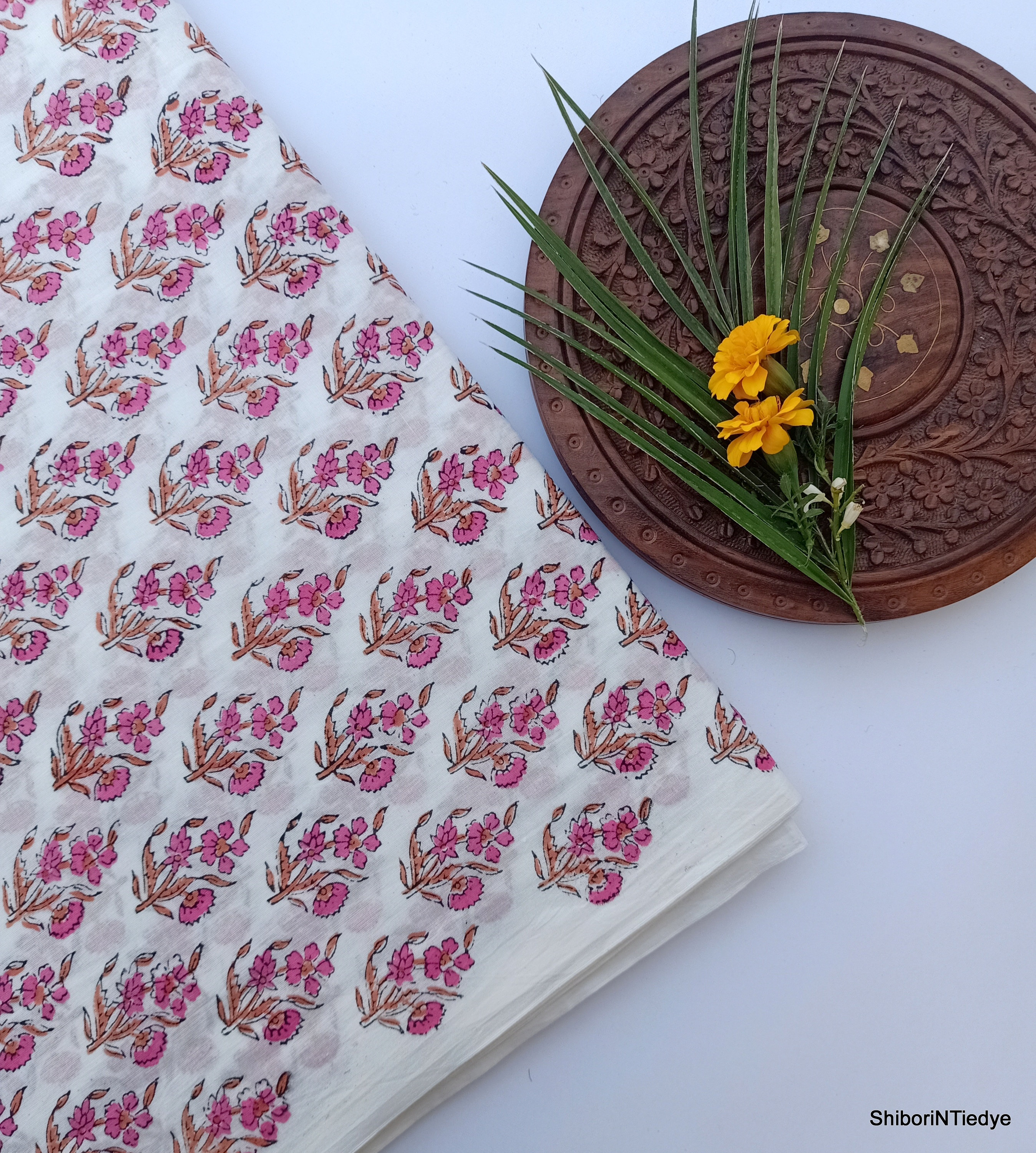 Cotton Voile Fabric by the Yard Block Printed Fabric Sewing - Etsy