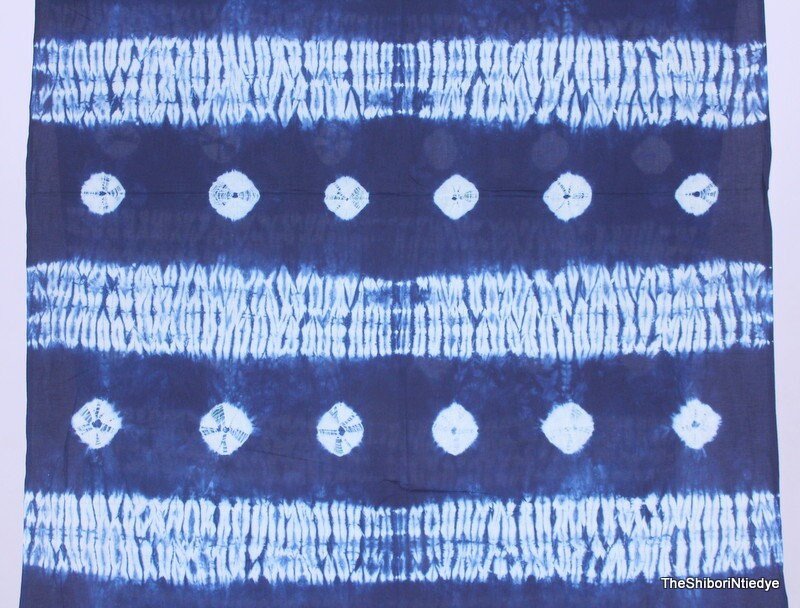 By the Yard Fabric Indigo Blue Indian Bandhani Print Light Weight ...
