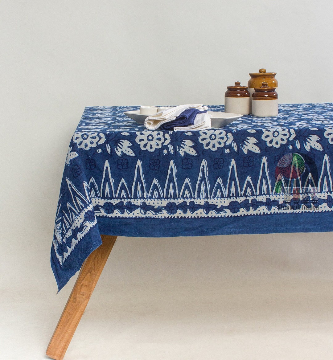 Cotton Floral Block Print Floral Indian Hand Block Printed Rectangle ...