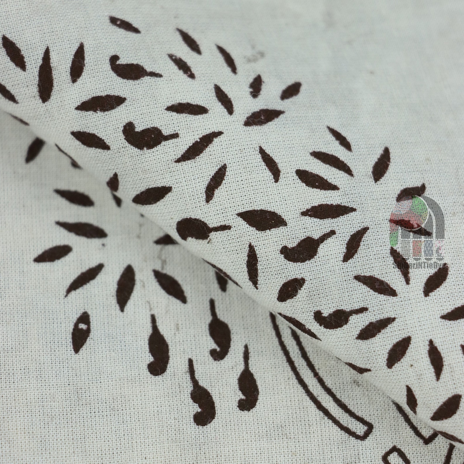 Tree Print Fabric Hand Block Print Fabric Natural Kashish Dyed - Etsy