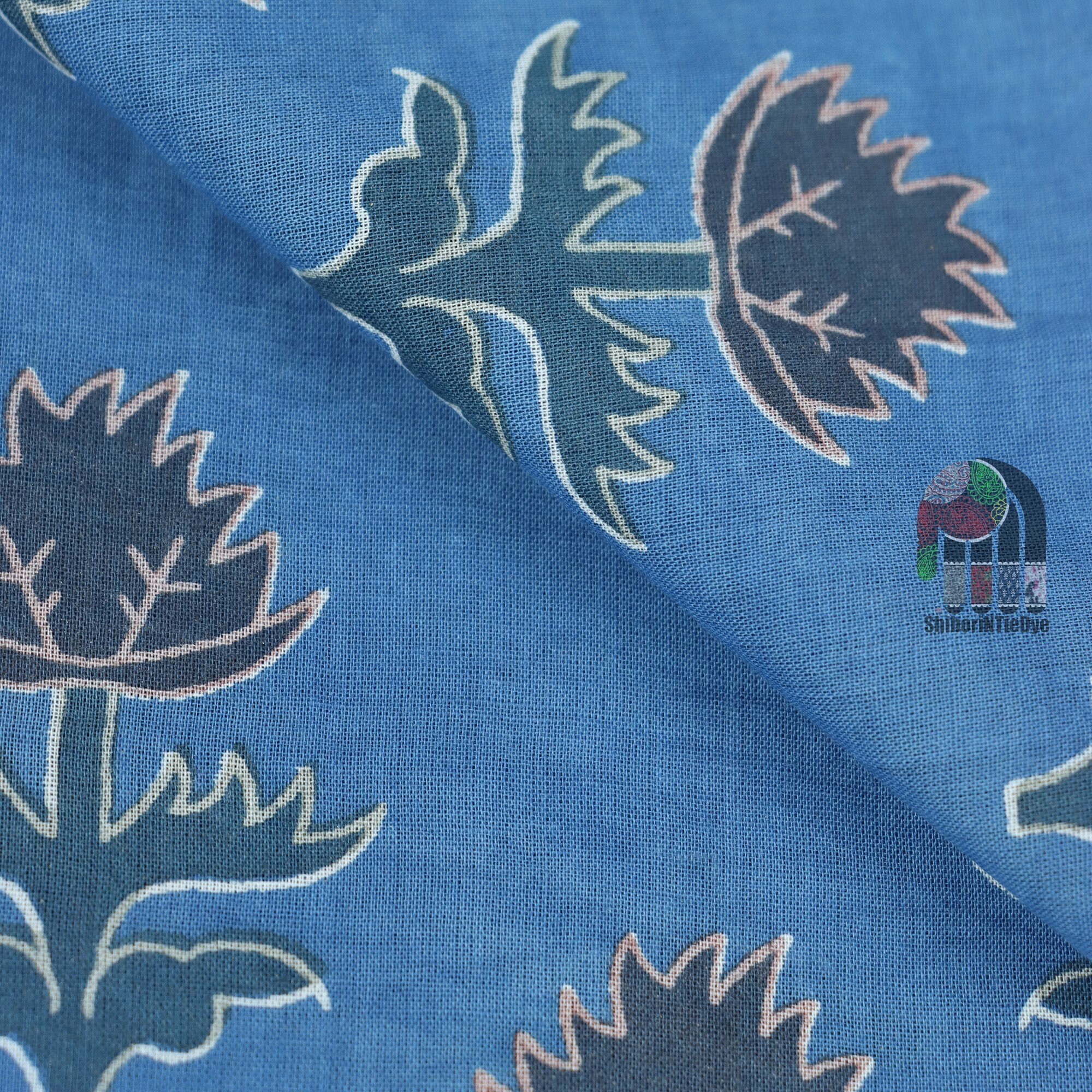 Floral Print Fabric Block Print Dress Fabric Hand Printed - Etsy