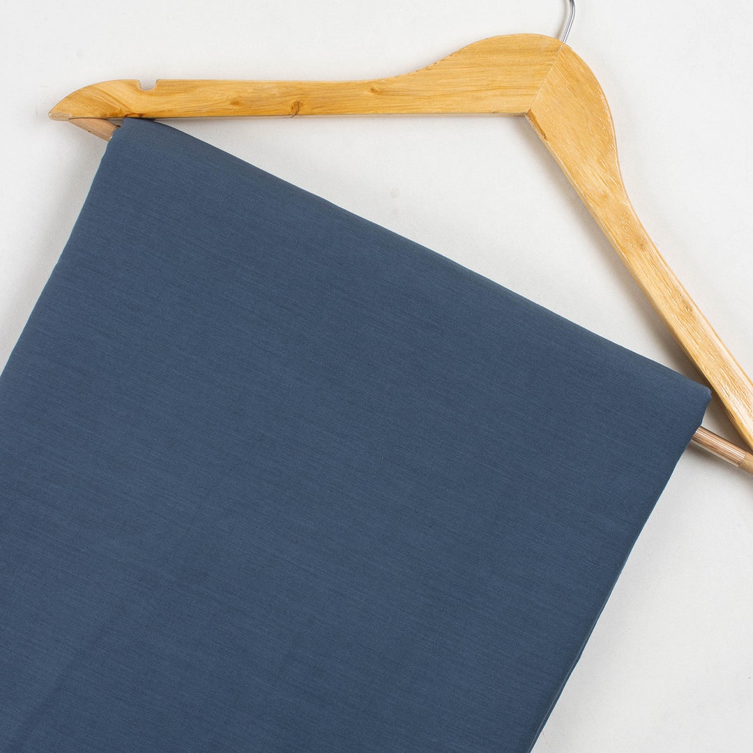 Blue Plain Solid Cotton Fabric by the Yard Plain Fabric Soft Light ...