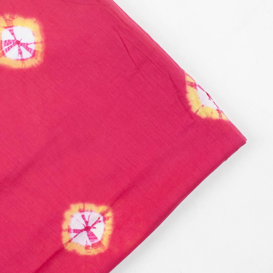 Pink Bandhani Indian Hand Dyed Soft Light Cotton Handmade Summer ...