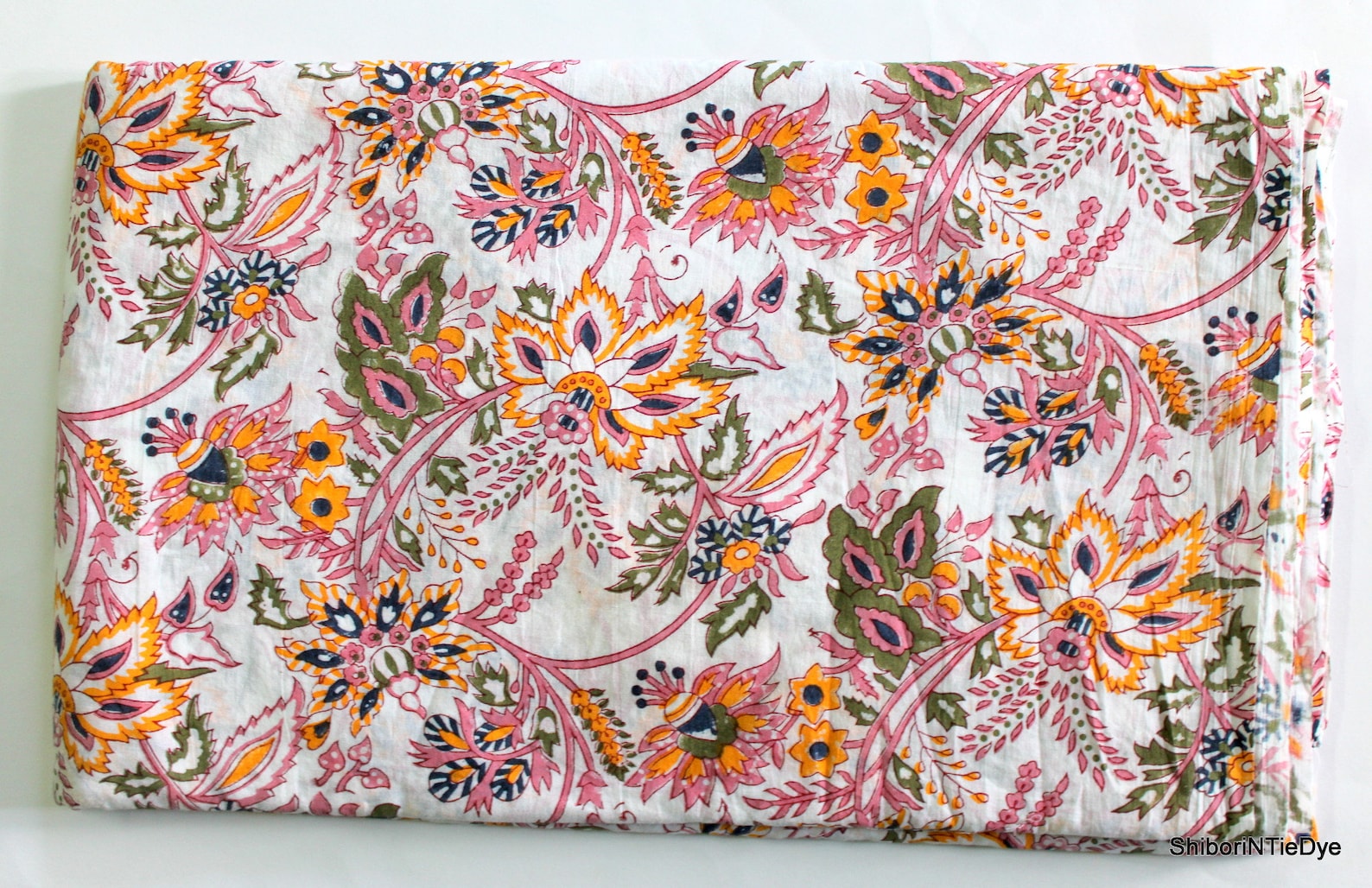 Indian Block Printed Fabric Cotton Floral Print Fabric Voile - Etsy