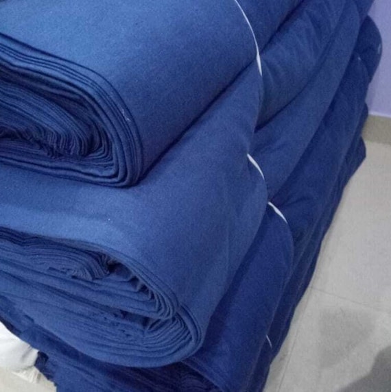 Solid Blue Fabric Plain Cotton Fabric India Voile Fabric Soft - Etsy