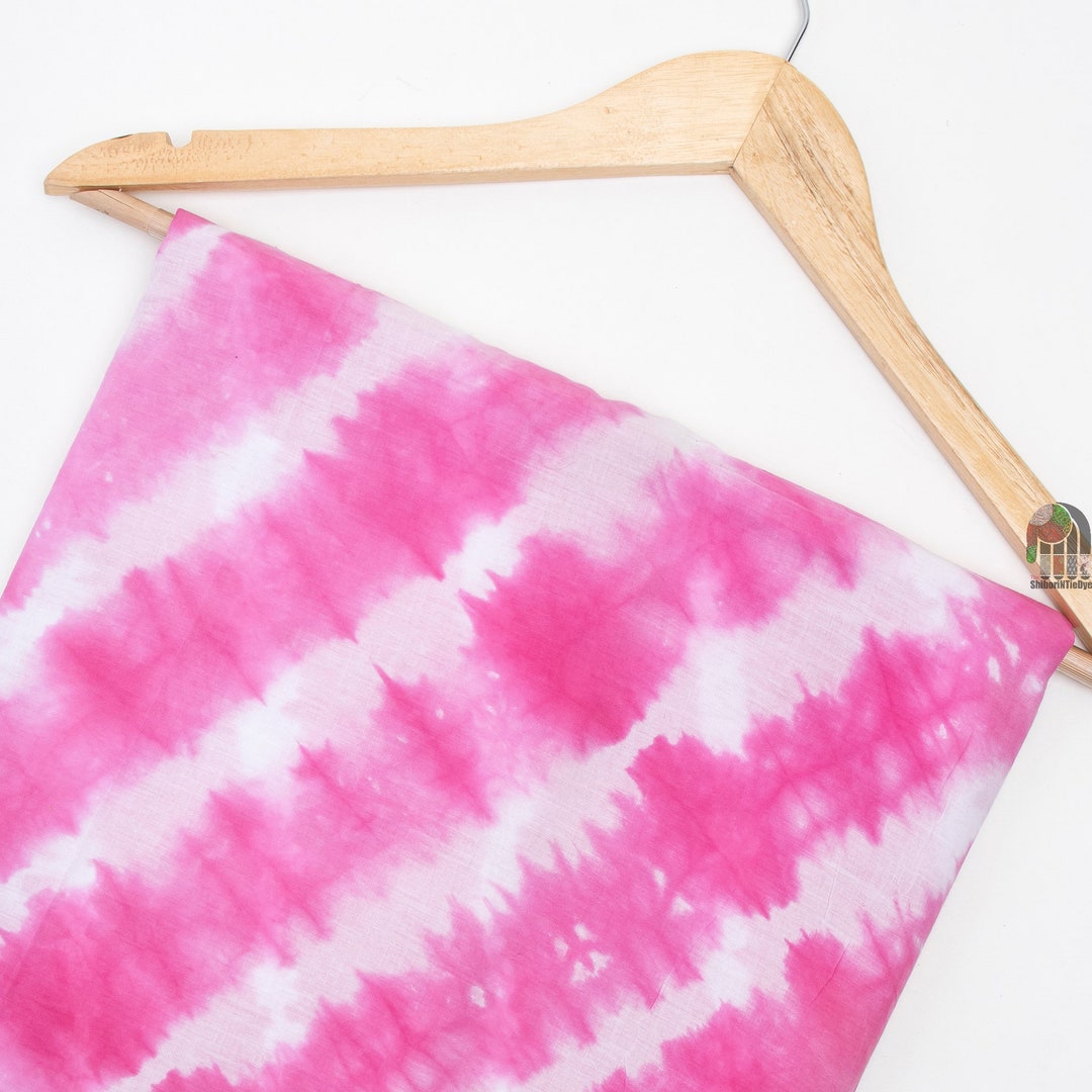 Pink Indian Fabric Bandhani Cotton Fabric Tie Dye Fabric Hand Dye ...
