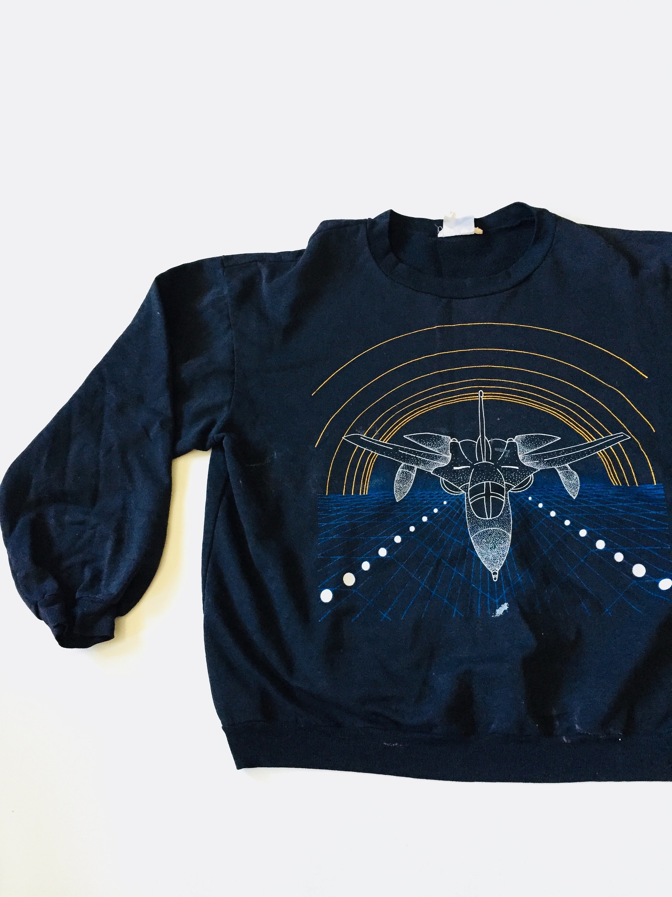 Vintage Fighter Jet Aircraft Plane Jumper Sweater Quality - Etsy