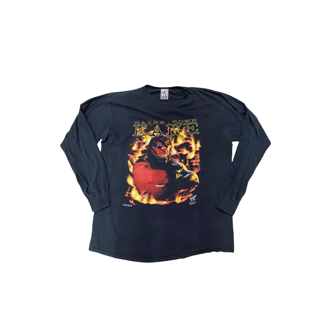 Vintage WWE Kane T-shirt Black Red WWF Raise Some Kane Burn - Etsy