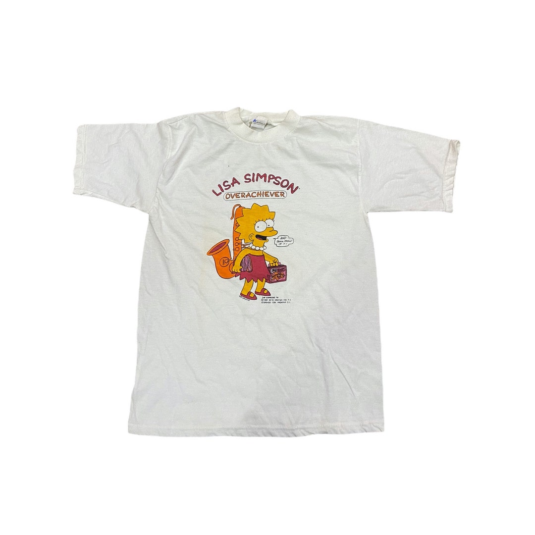 Vintage The Simpson Lisa T-Shirt Homer Marge Bart Cartoon Big Logo ...