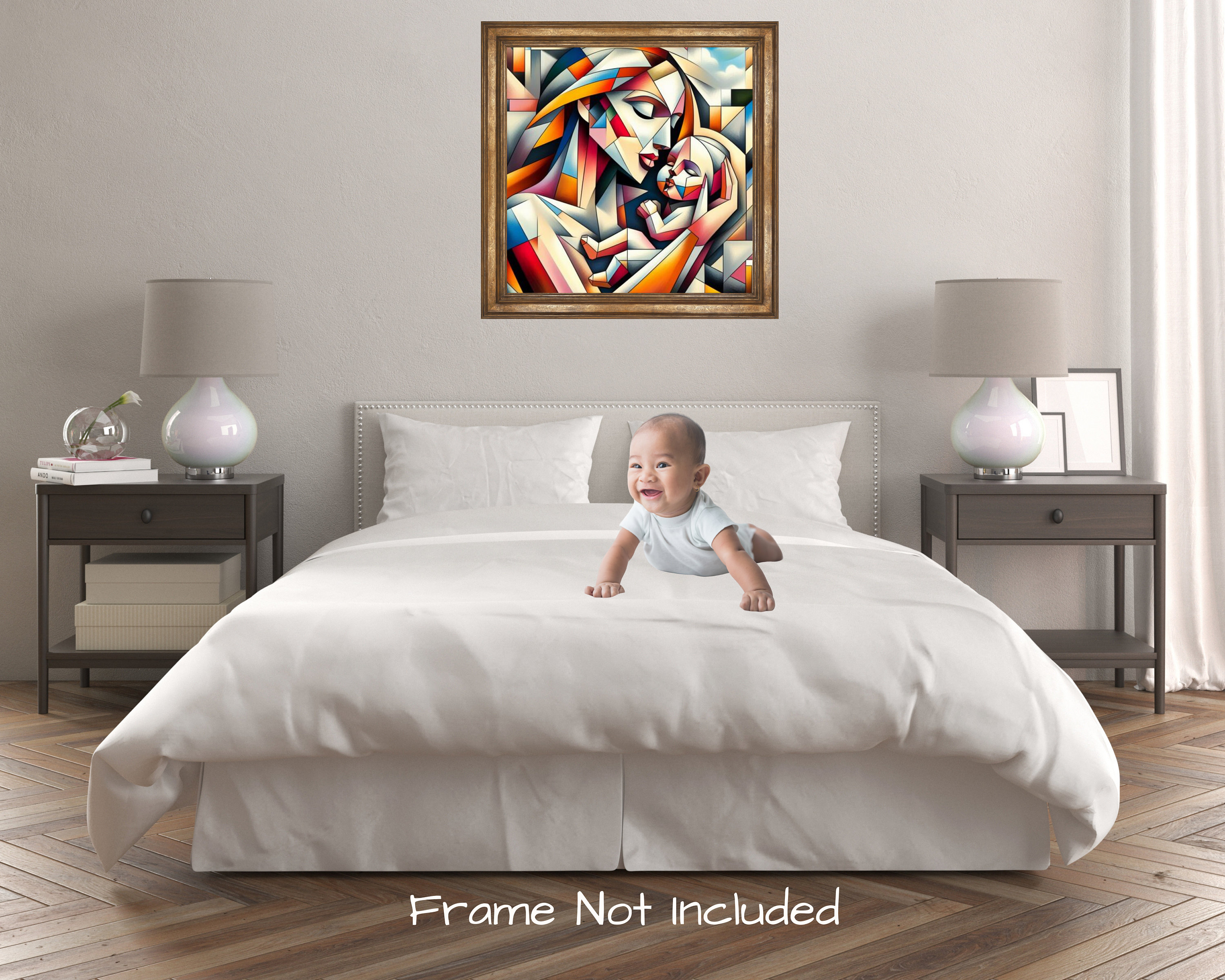 Canvas Wall Art Mother and Child Art Mothers Day Gift Motherhood Art ...
