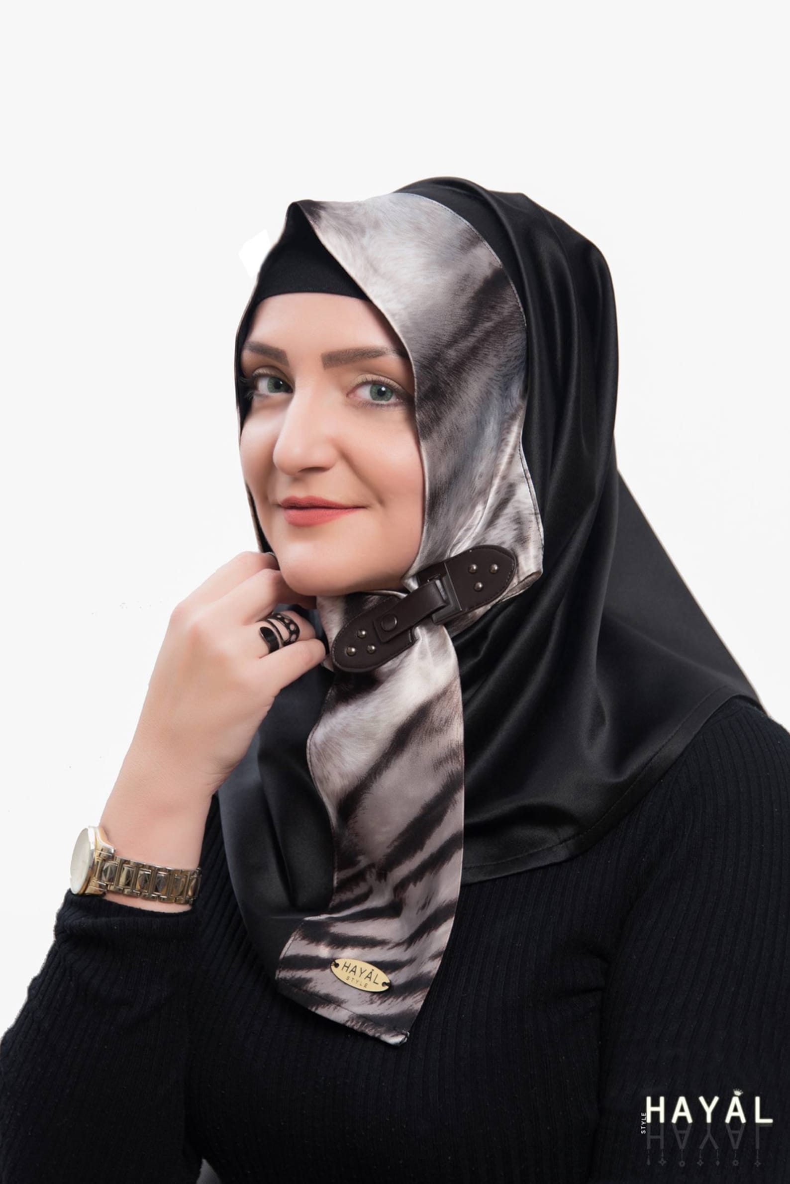 Elegant Handmade Animal Print Hijab, Stylish Tiger Skin Hijab, Super ...