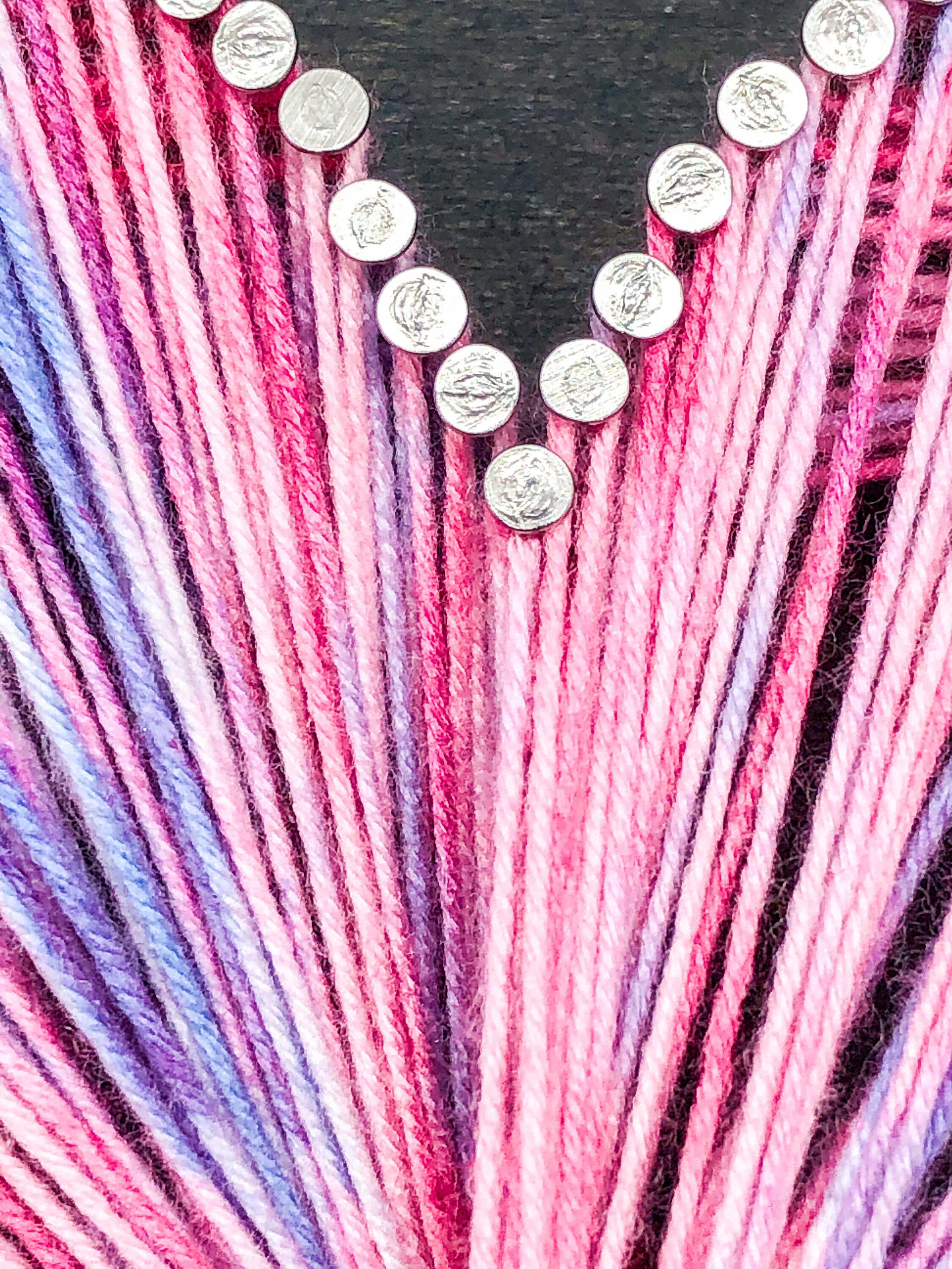 Rainbow String Art Heart, Luxury Boho String Art, Wooden Shelf Sitters ...