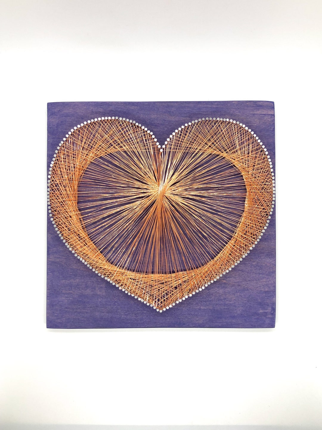 String Art Heart, Luxury Boho String Art Shelf Sitter, Gold Metal Heart ...