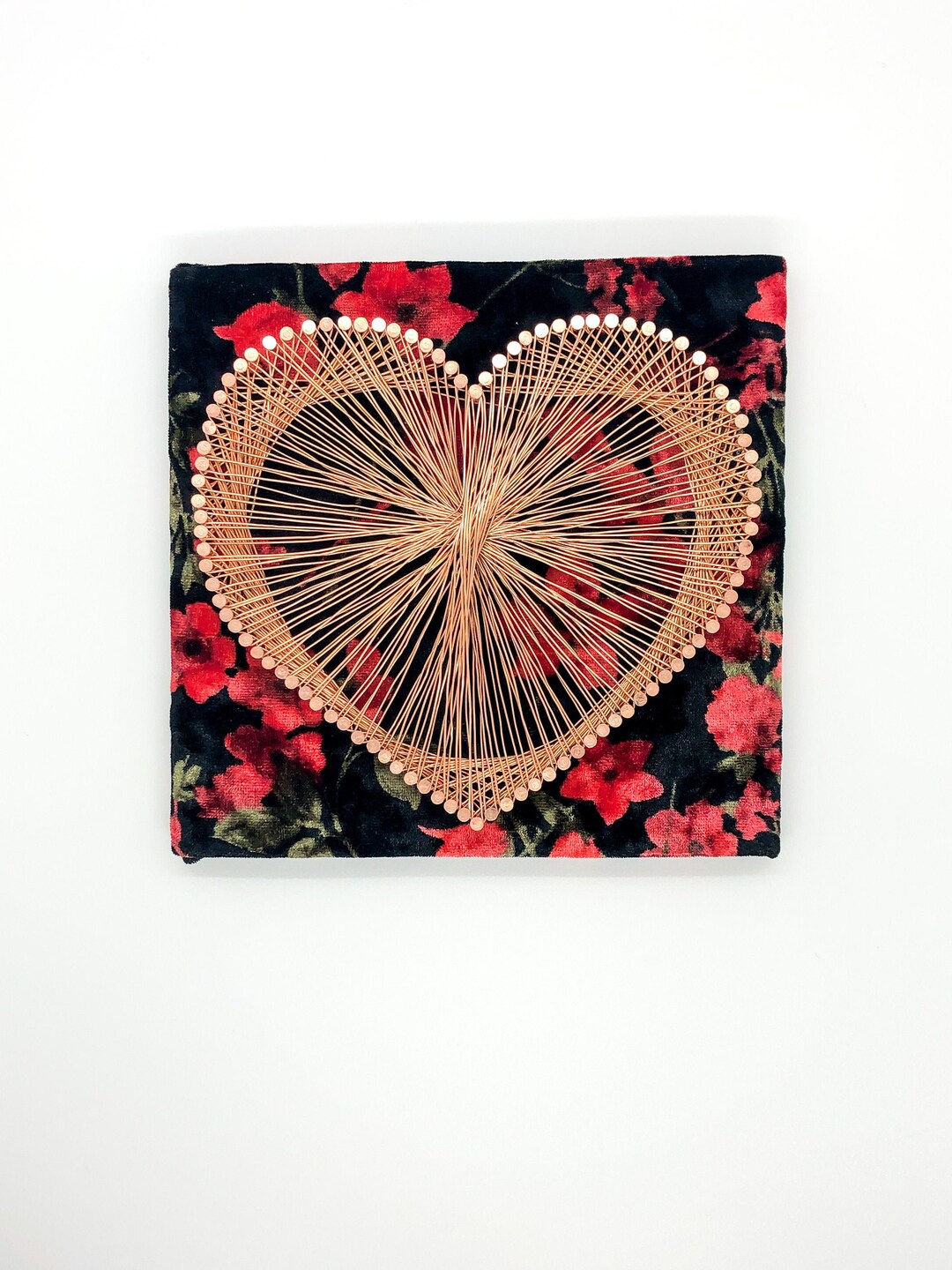 Wire String Art Heart, Gold Metal Wall Sculpture, Minimalist Gifts for ...
