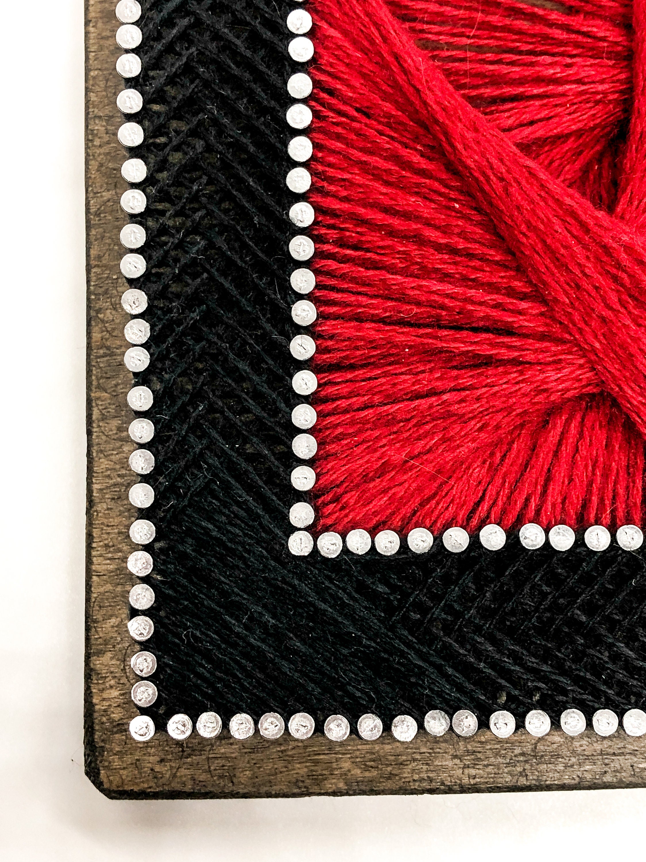 Colorful Abstract Luxury Boho String Art, Color Block Wall Sculpture ...