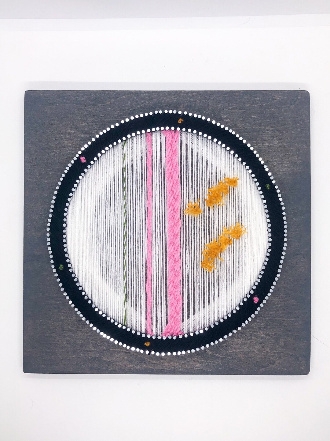 Colorful Abstract Luxury Boho String Art, Color Block Wall Sculpture ...