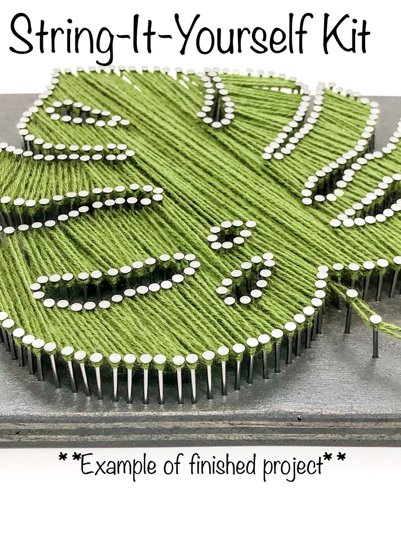 DIY String Art Kit, Monstera Wall Art, Plant Lover Gift, Gardener Gift ...