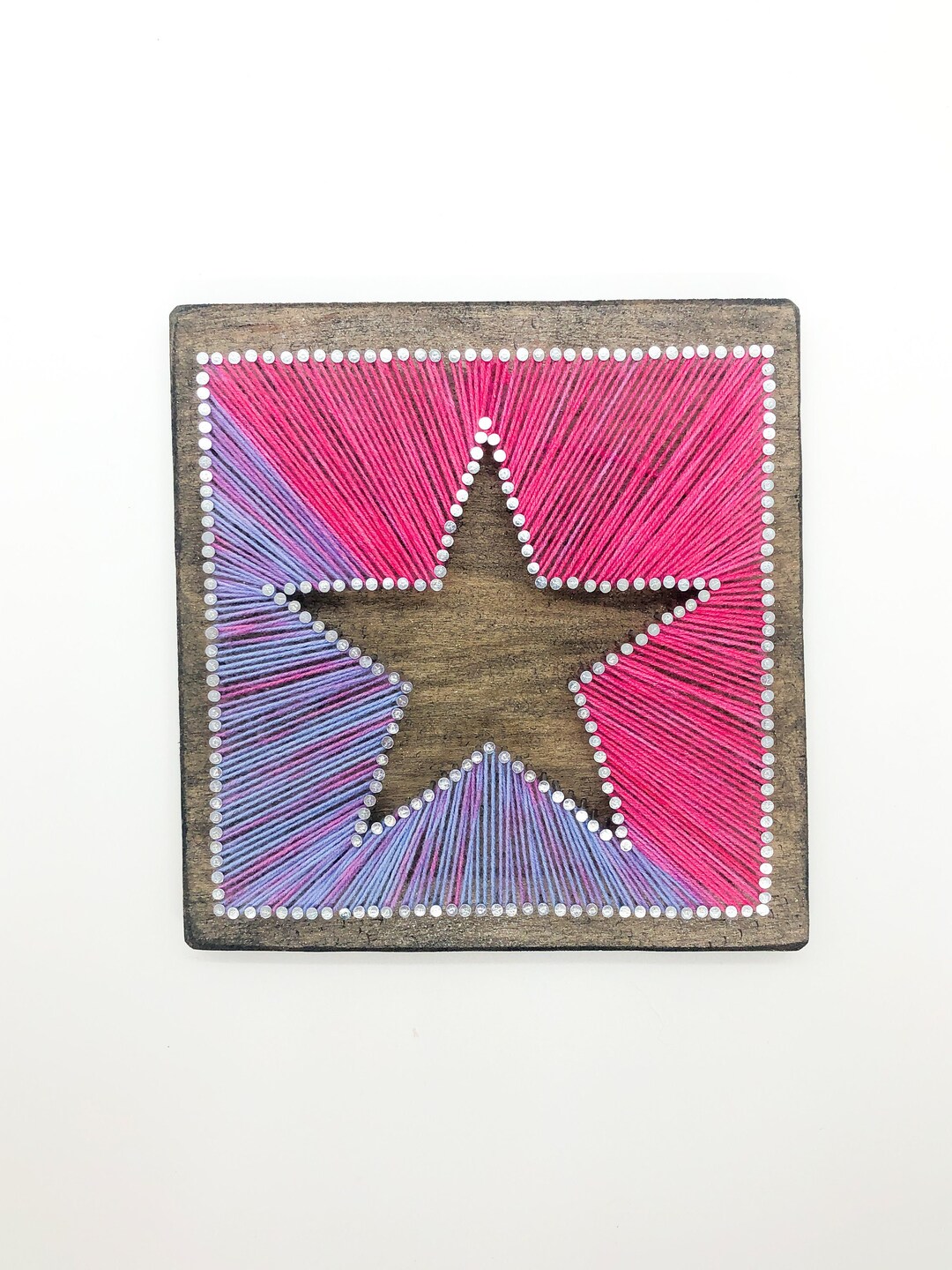 Rainbow Star String Art, Luxury Boho String Art, Wooden Shelf Sitters ...