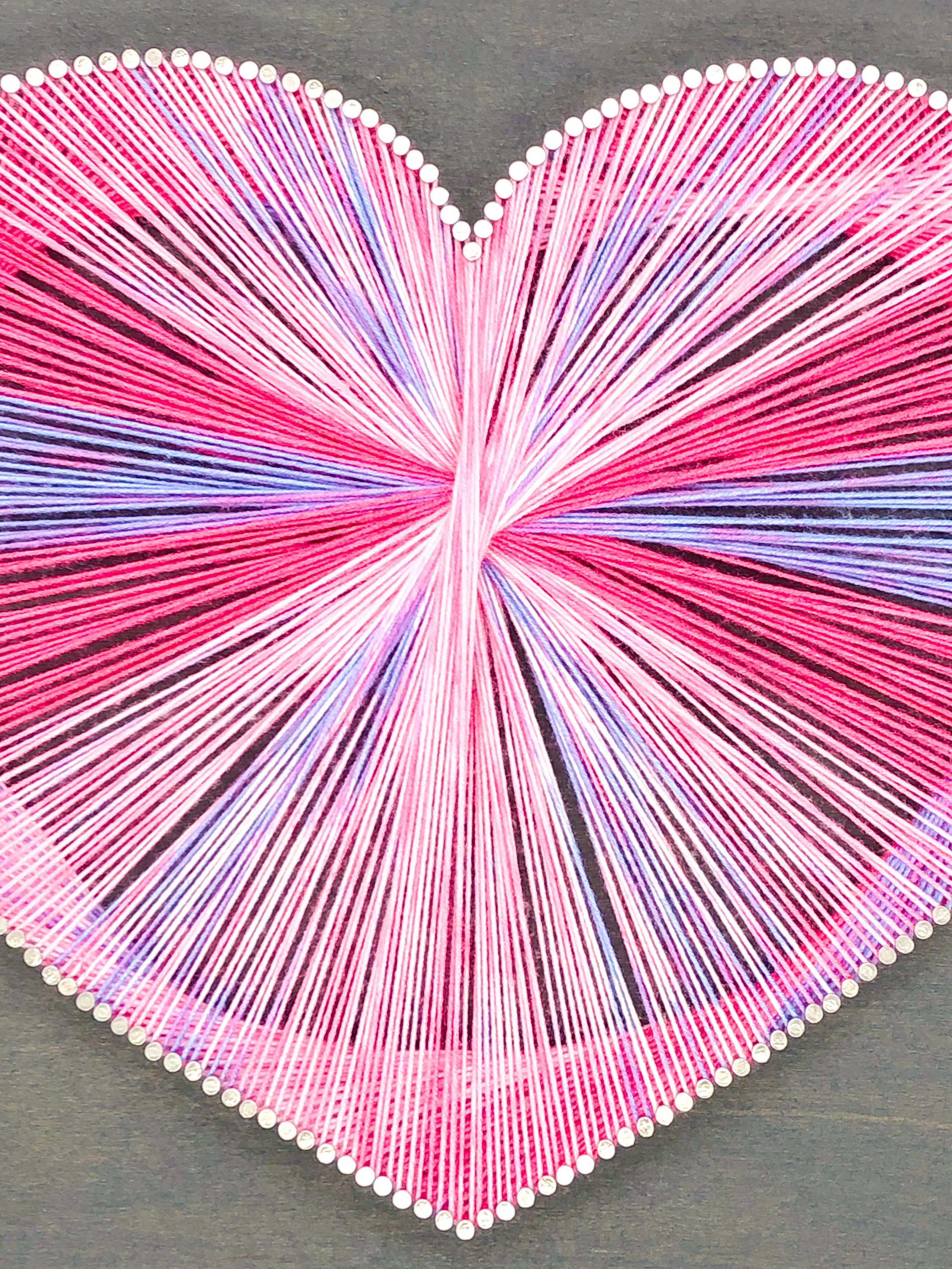 Rainbow String Art Heart Luxury Boho String Art Wooden Shelf - Etsy