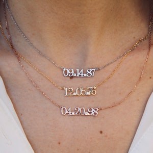 Custom Date Necklace Personalized Numeral Necklace Importand Days ...