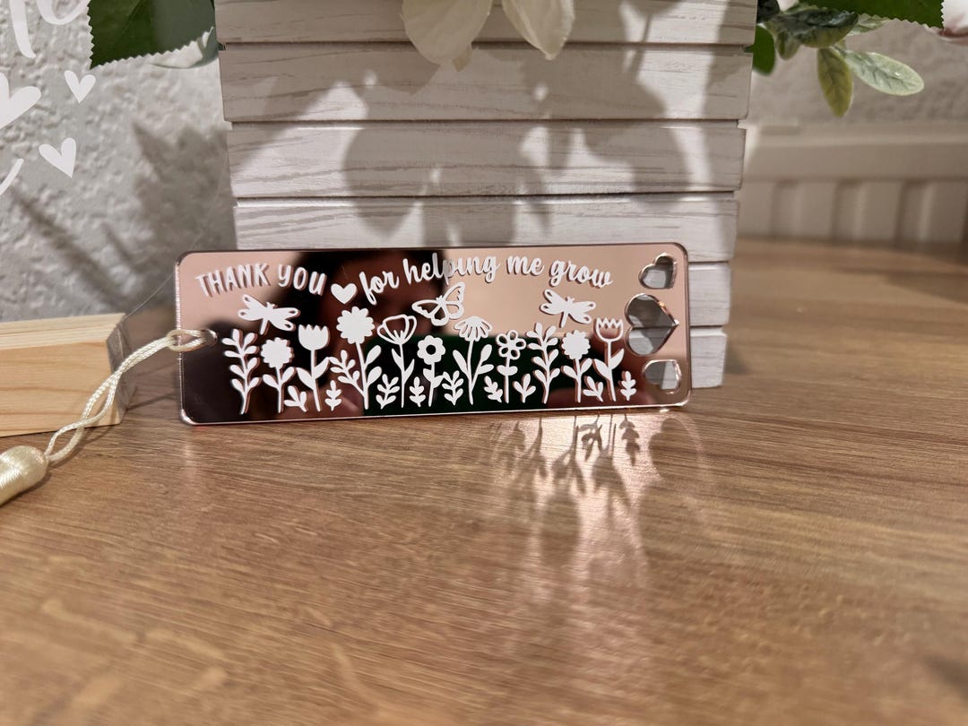 Thank You for Helping Me Grow Bookmark, Teacher Gift, Gift, Bookmark ...