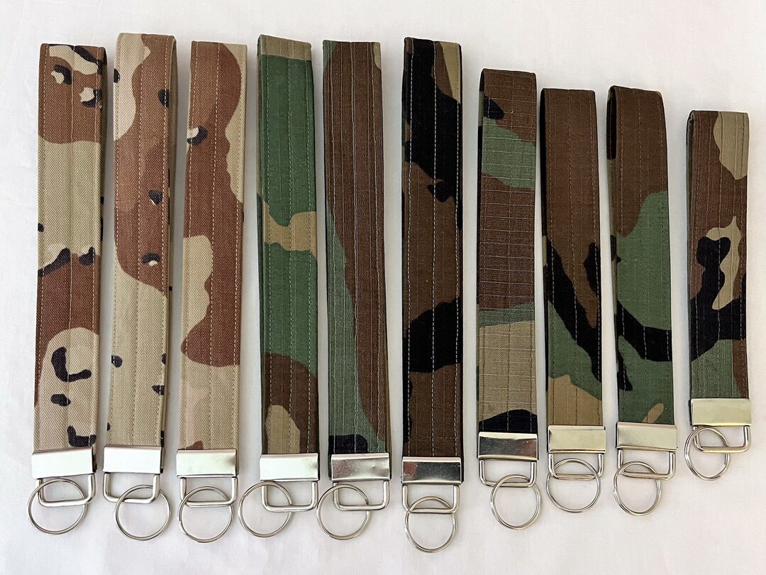 Camouflage Keychains, Recycled Uniform Fabric, Assorted Patterns and ...