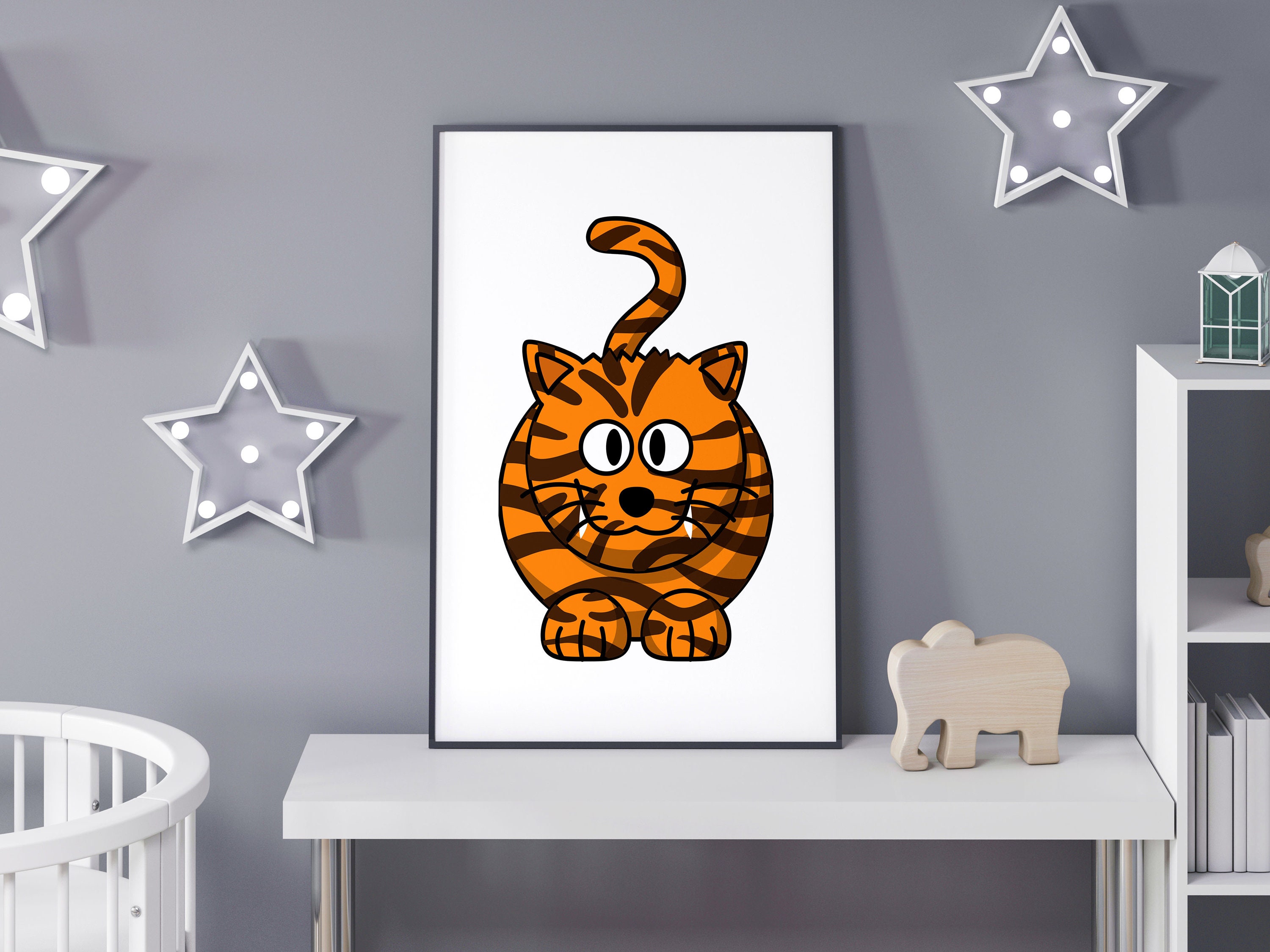 Printable Wall Art Tiger Poster Nursery Art Boys Room - Etsy