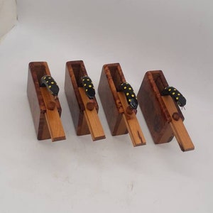 Set of 4 Surprise Wooden Snake Box, Decorative Wood Box With Snake Made ...