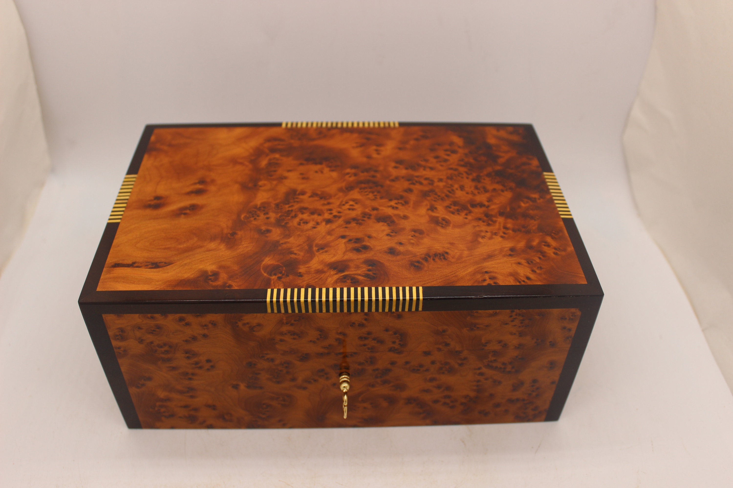 Hand-Crafted Wooden Jewelry Box Made Of Thuya BurlLarge | Etsy