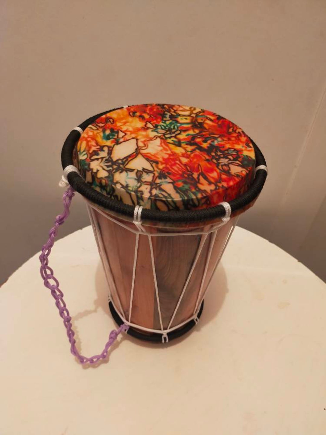 Handmade Moroccan Drums Made From Thuya Wood,musical Gnawa Instrument ...