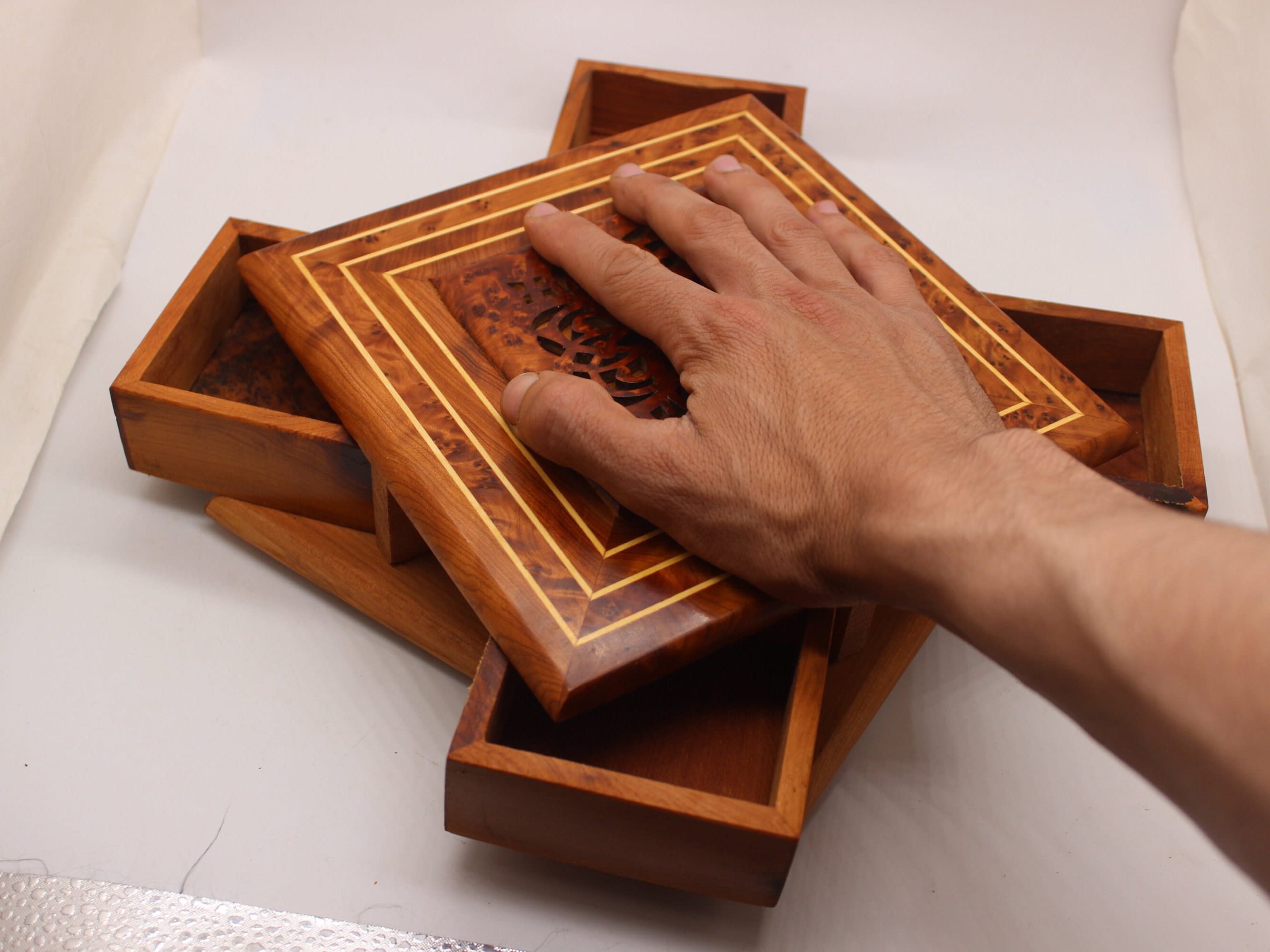 Large Handmade Secret Opening Wooden Jewelry Boxsecret - Etsy