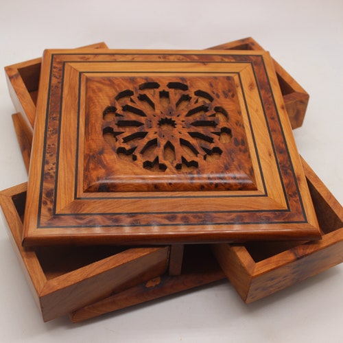 Large Handmade Secret Opening Wooden Jewelry Boxsecret - Etsy