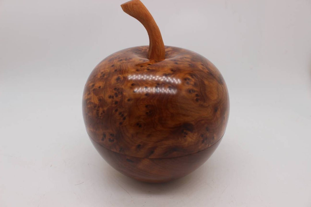 Apple Box Storage Thuya Wood ,wood Apple Jewelry Holder Box, Apple ...