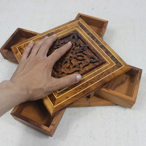 Large Handmade Secret Opening Wooden Jewelry Box,secret Compartment Box ...