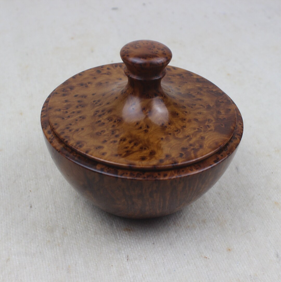 Decorative Rustic Wooden Round Box, Handcrafted Storage and Home Decor ...