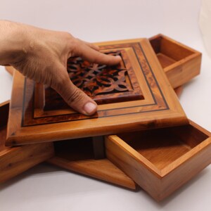 Handmade Secret Opening Wooden Jewelry BoxUnique Trinket | Etsy