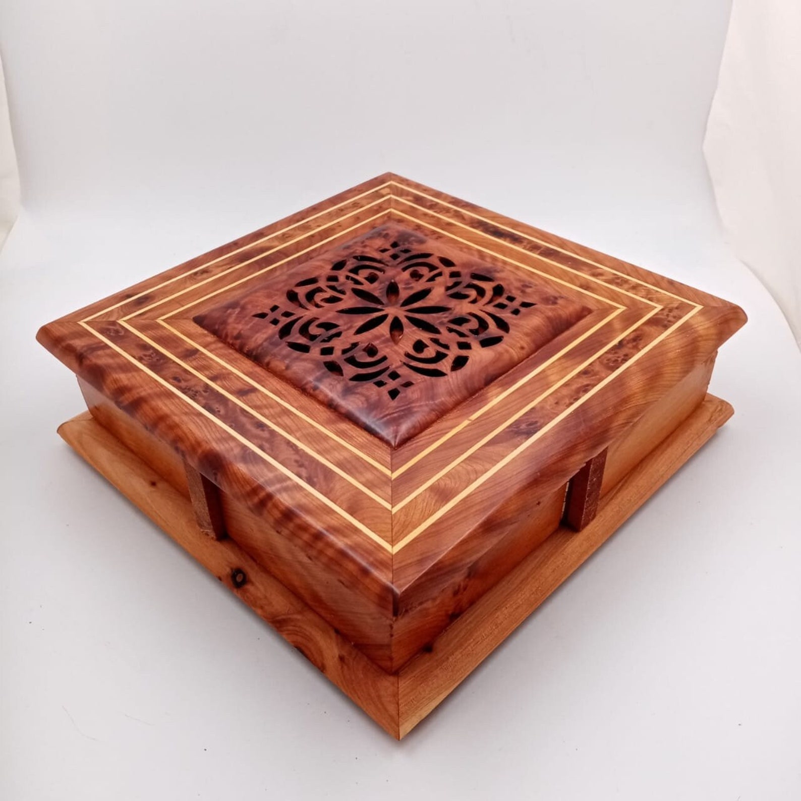 Large Handmade Secret Opening Wooden Jewelry Boxsecret - Etsy