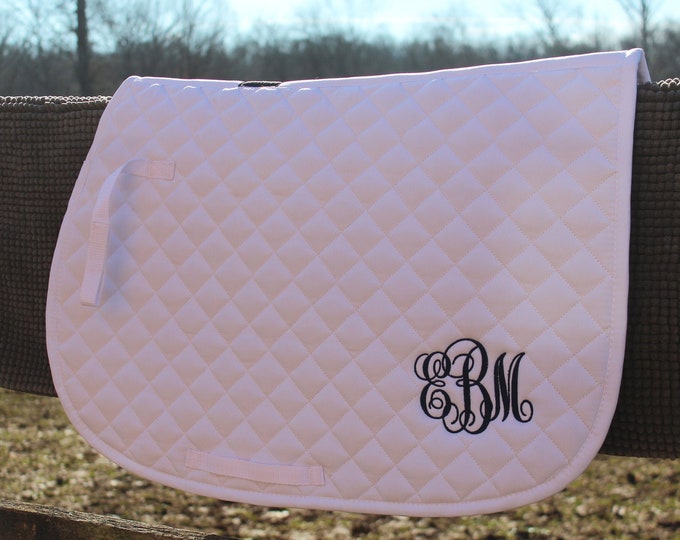 Monogram Saddle Pad-saddle Pad With Monogram-saddle Pad-personalized ...