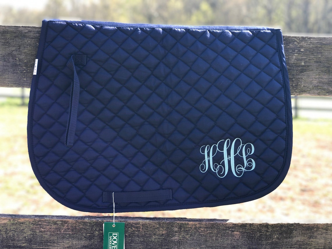 Monogram Saddle Pad-saddle Pad With Monogram-saddle | Etsy