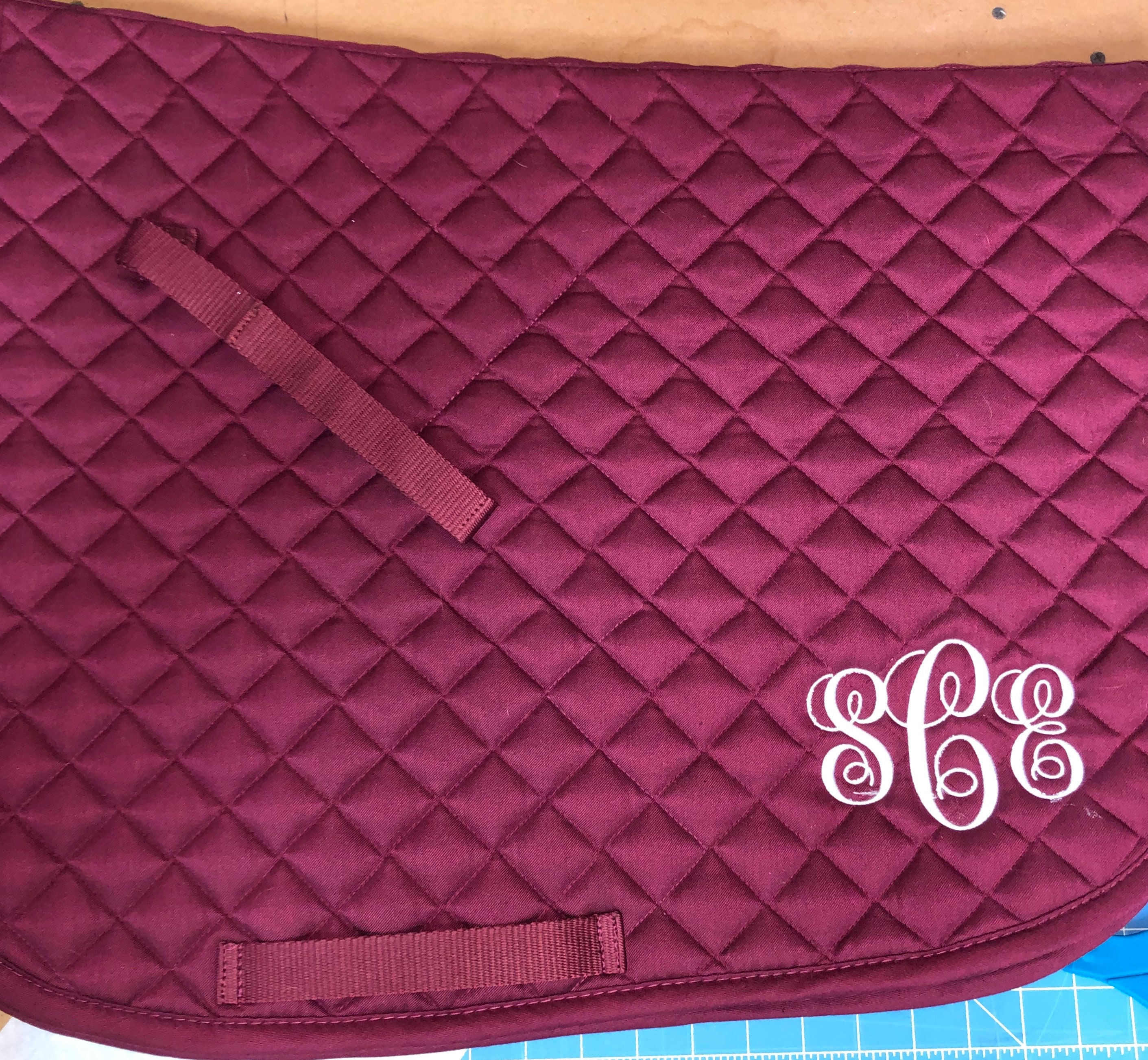 Monogram Saddle Pad-saddle Pad With Monogram-saddle | Etsy
