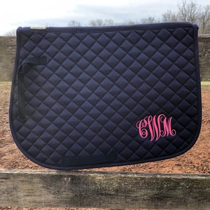 Monogram Saddle Pad-saddle Pad With Monogram-saddle - Etsy