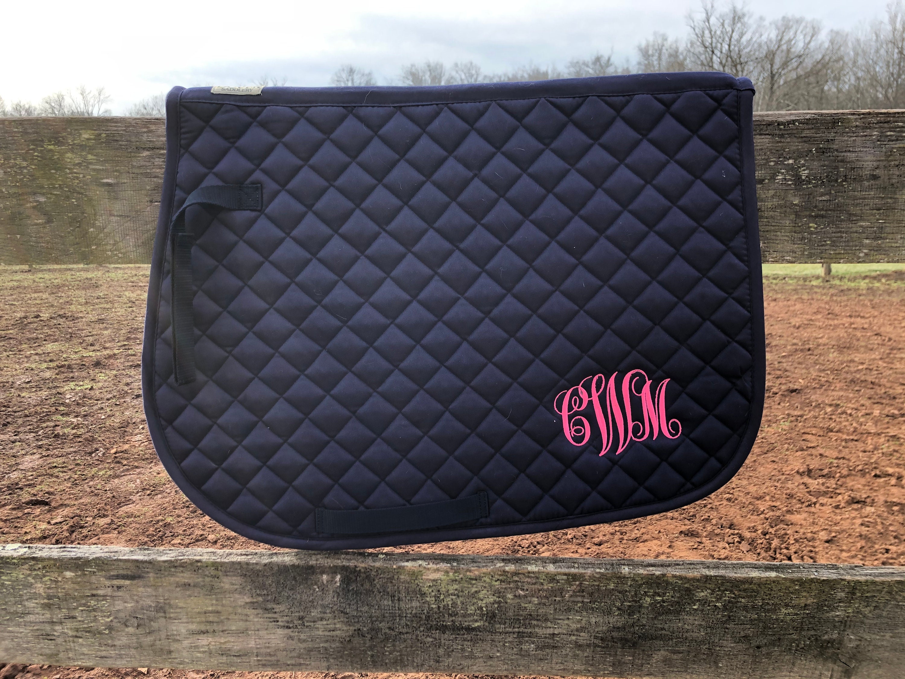 Monogram Saddle Pad-saddle Pad With Monogram-saddle | Etsy