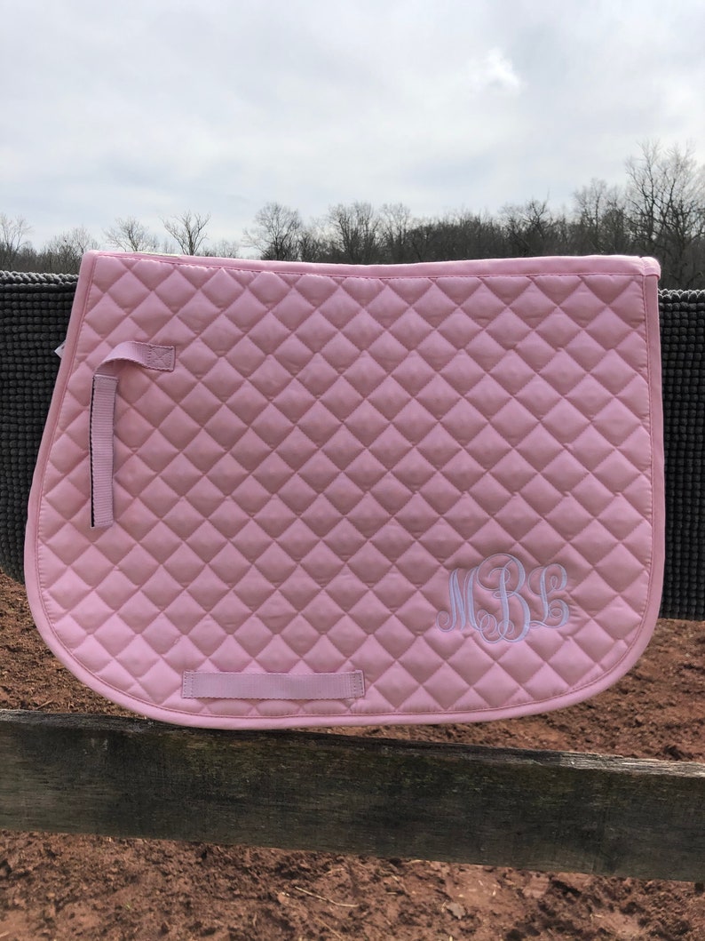 Monogram Saddle Pad-Saddle pad with Monogram-Saddle | Etsy