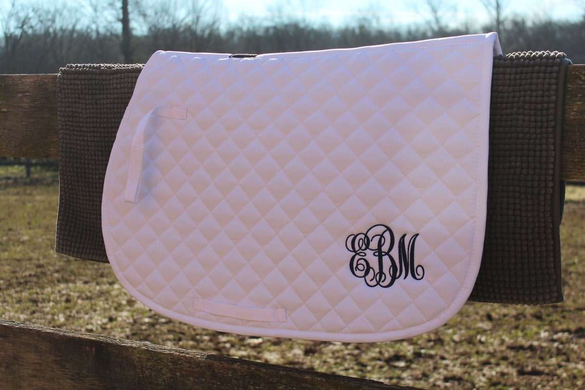 Monogram Saddle Pad-saddle Pad With Monogram-saddle | Etsy