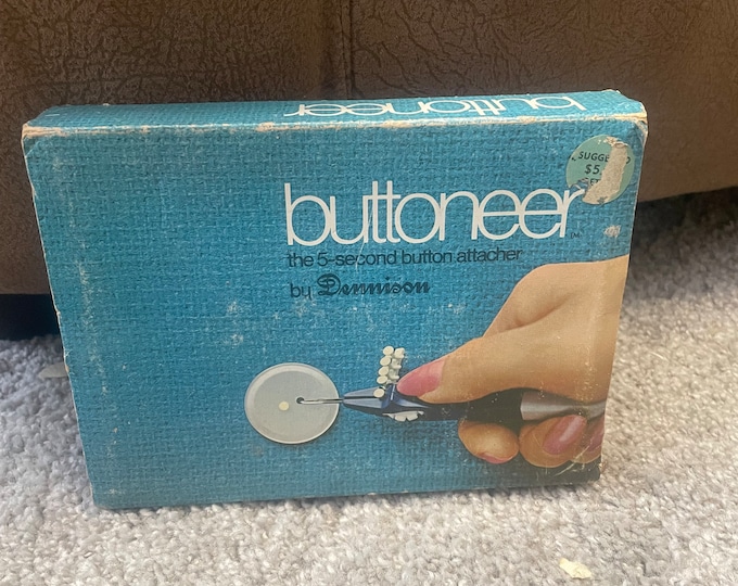 Dennison Buttoneer Button Attacher Vintage Crafting Art - Etsy