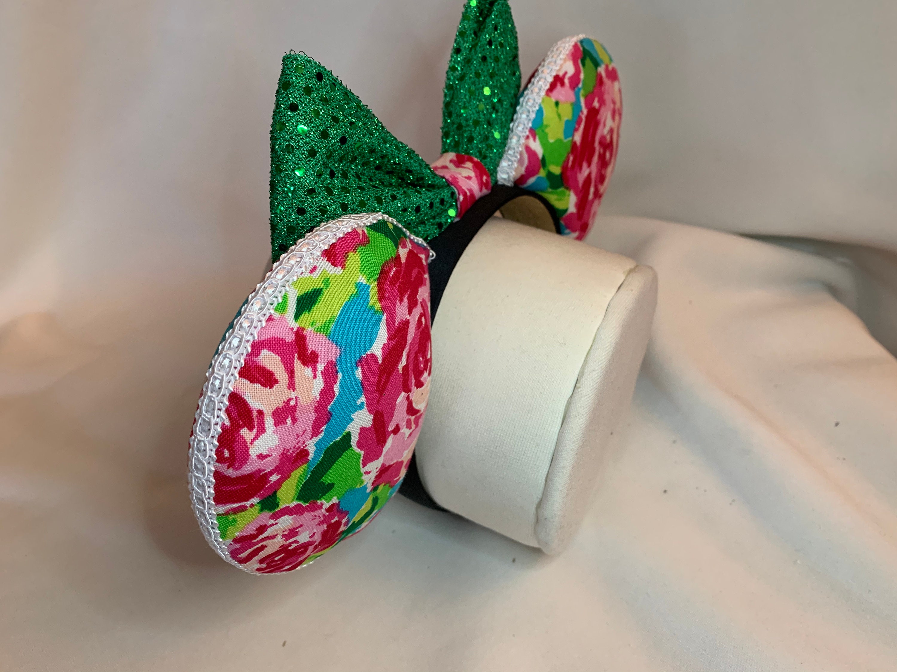 Rose Lilly Inspired Minnie Ears / Floral Minnie Ears / Mickey Floral ...